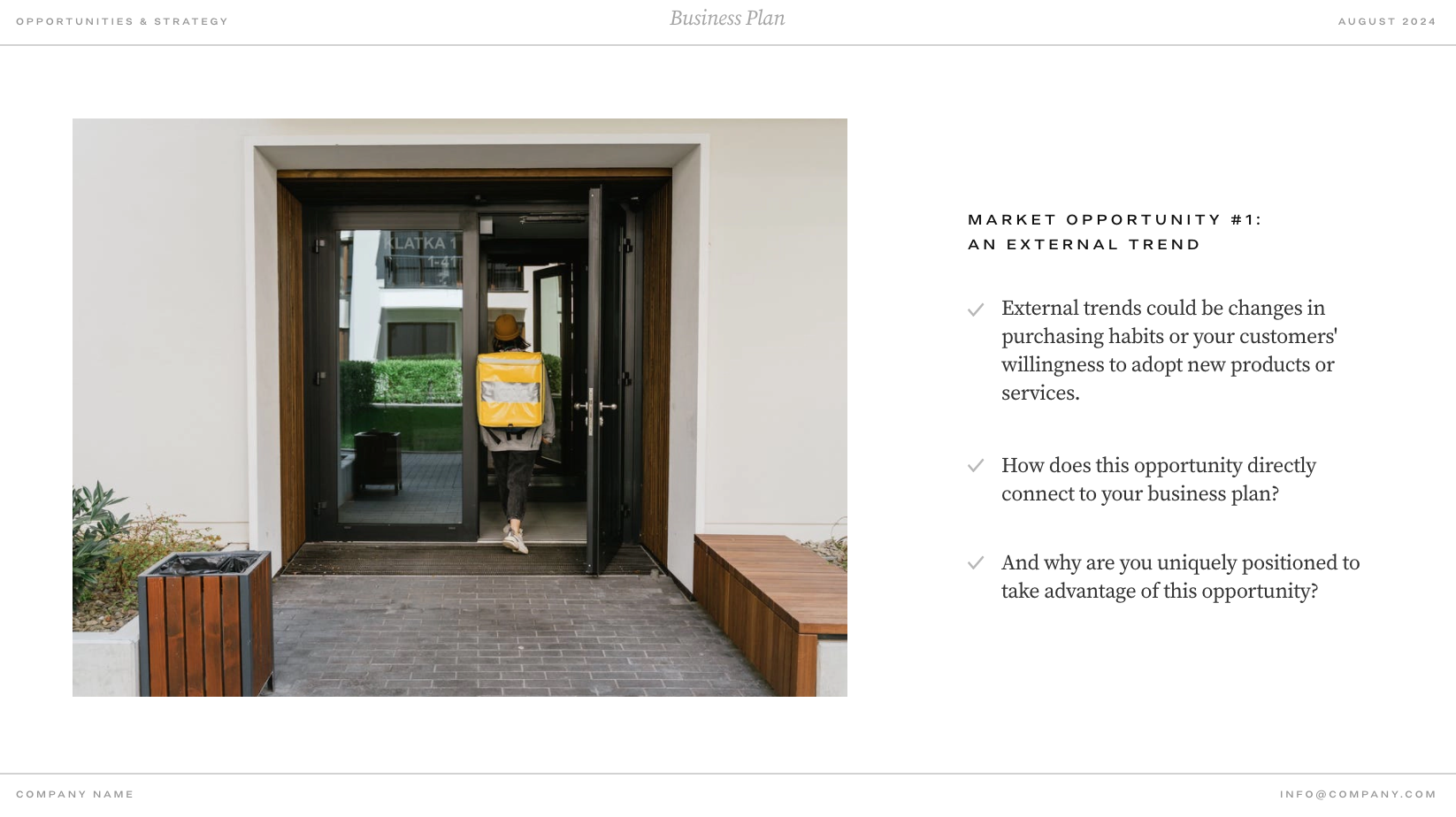 Business plan template | Pitch